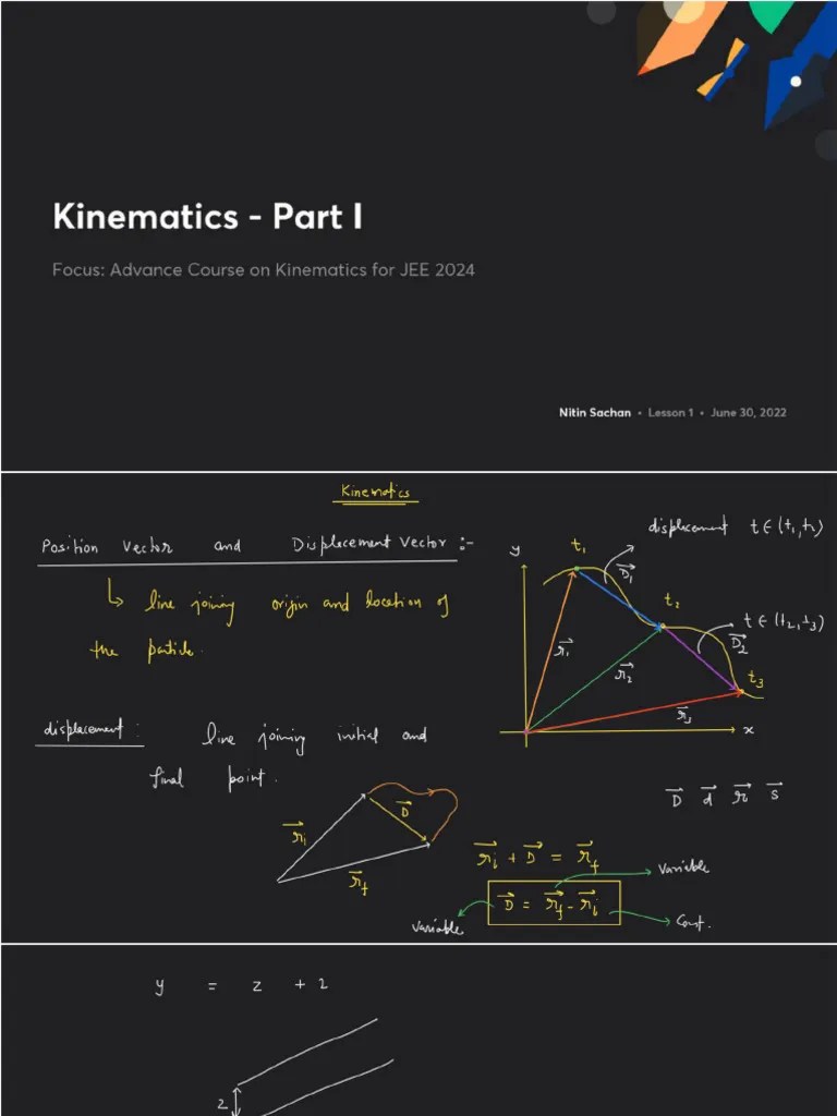 Kinematics Part I With Anno Pdf