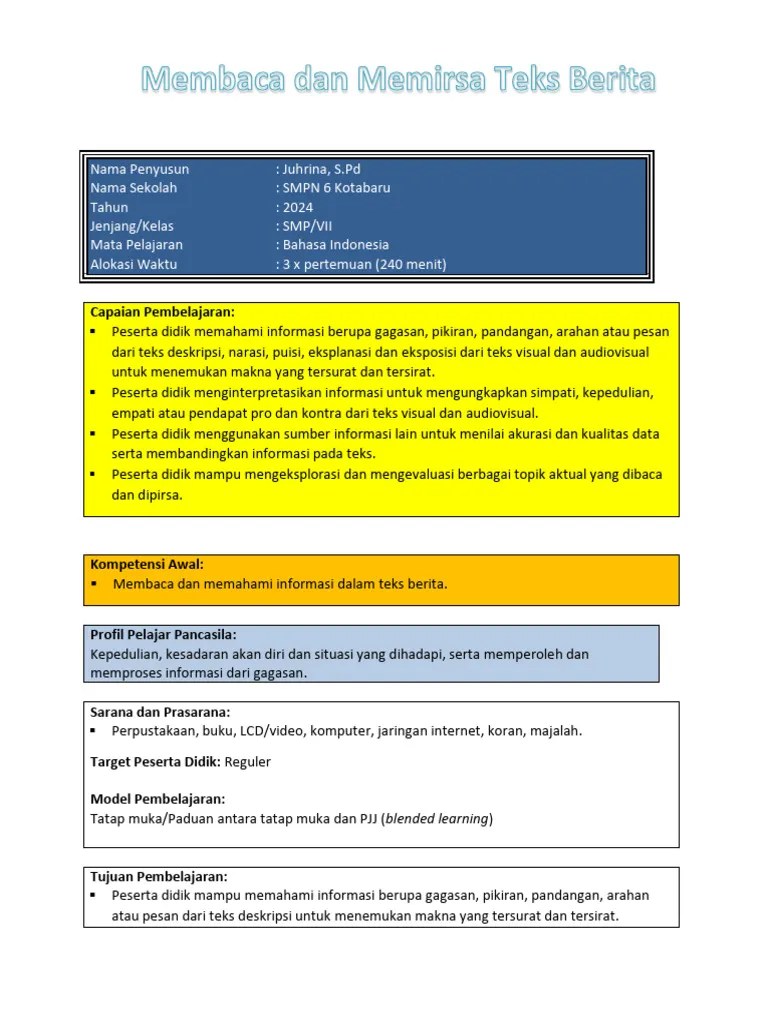 Modul Ajar Bab 5 Memahami Pdf
