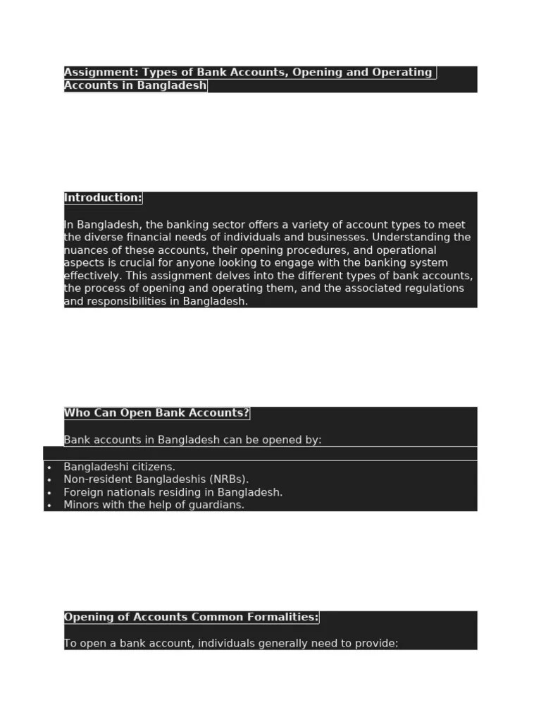 Assignment Pdf Banks Deposit Account