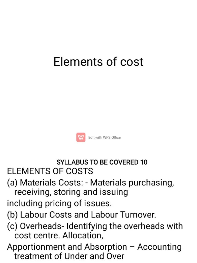 Cost Accounting Pdf Cost Accounting Cost
