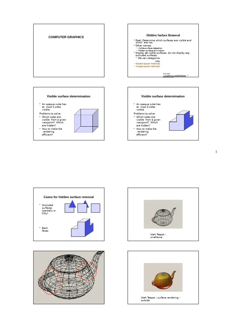 15 Hidden Surface Pdf Image Processing 3 D Computer Graphics