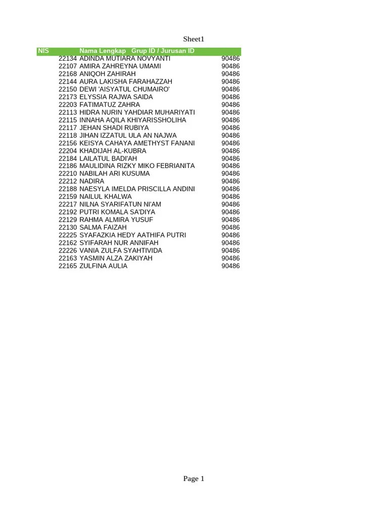 Template Siswa Pdf