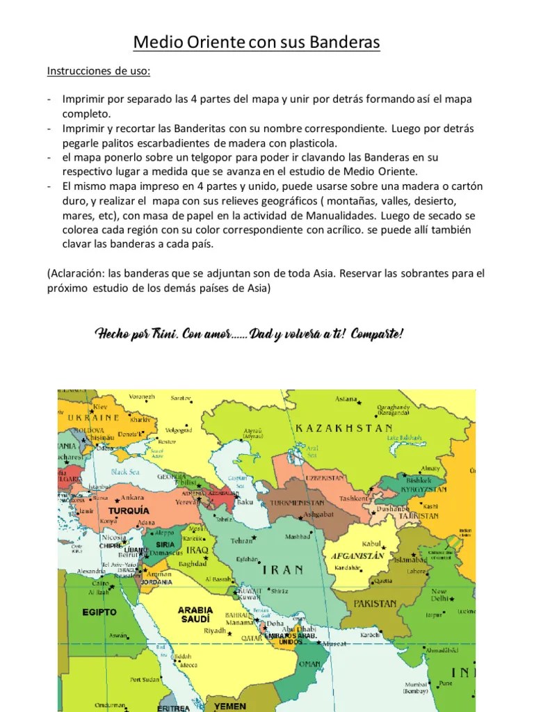 Mapa Medio Oriente Con Banderitas Pdf