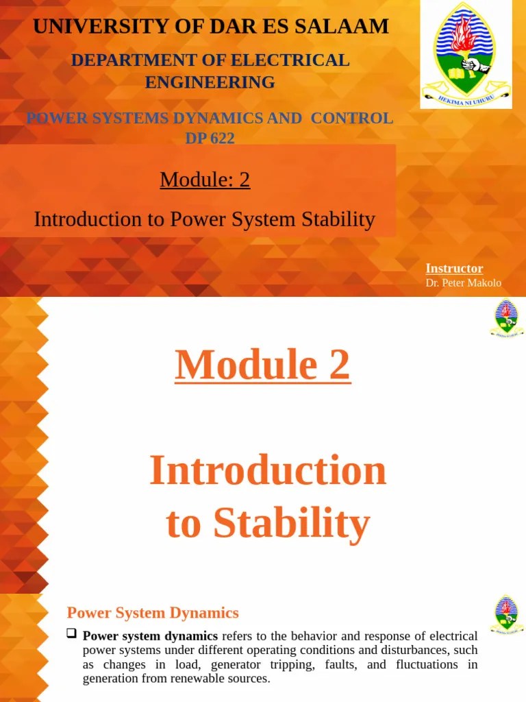 Psdc Module 2 Introduction To Stability Pdf Steady State Physical