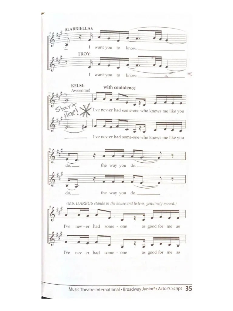 Audition Sheet Music Pdf