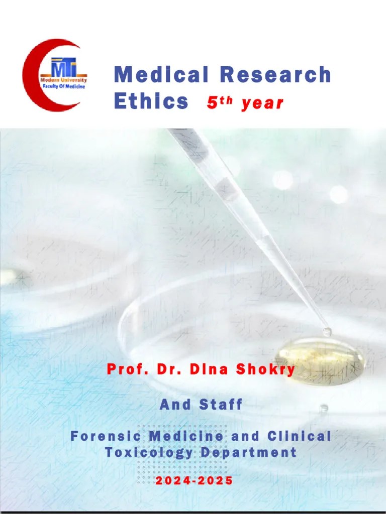 Medical Research Ethics Overview 2024 Pdf Clinical Trial
