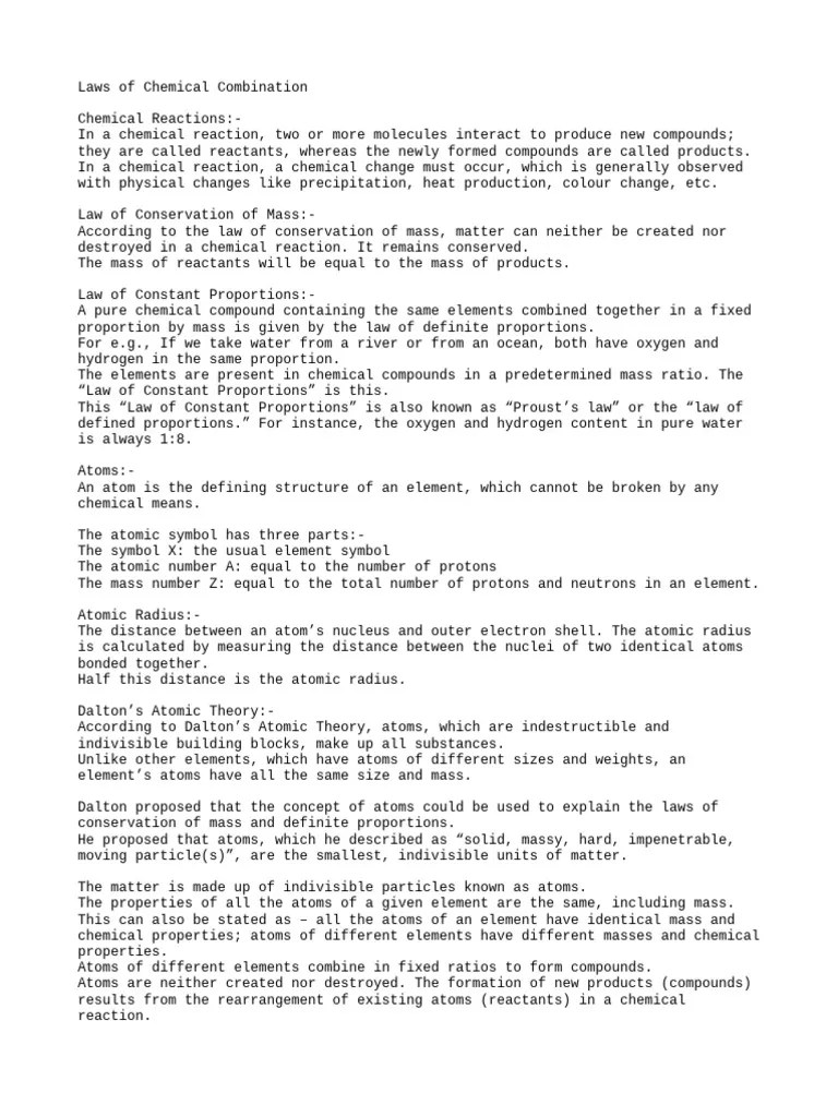 Chemistry Basics For Students Pdf Ion Molecules