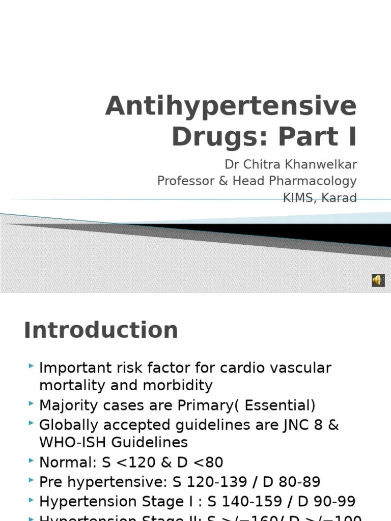 Antihypertensive Drugs Part I Pdf