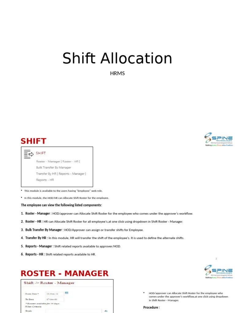 Shift Allocation Pdf Computing Software