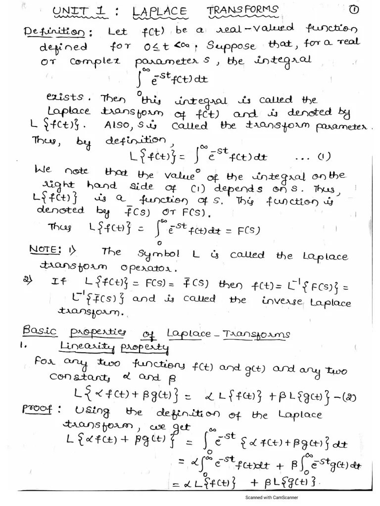 Laplace Transform | PDF