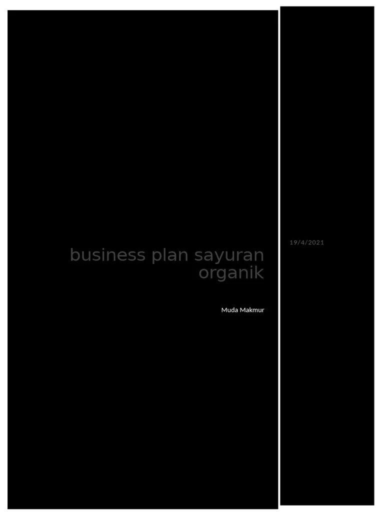 Rencana Bisnis Sayuran Organik Muda Makmur Pdf