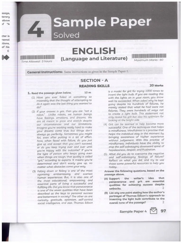 Sample Paper 4 Pdf