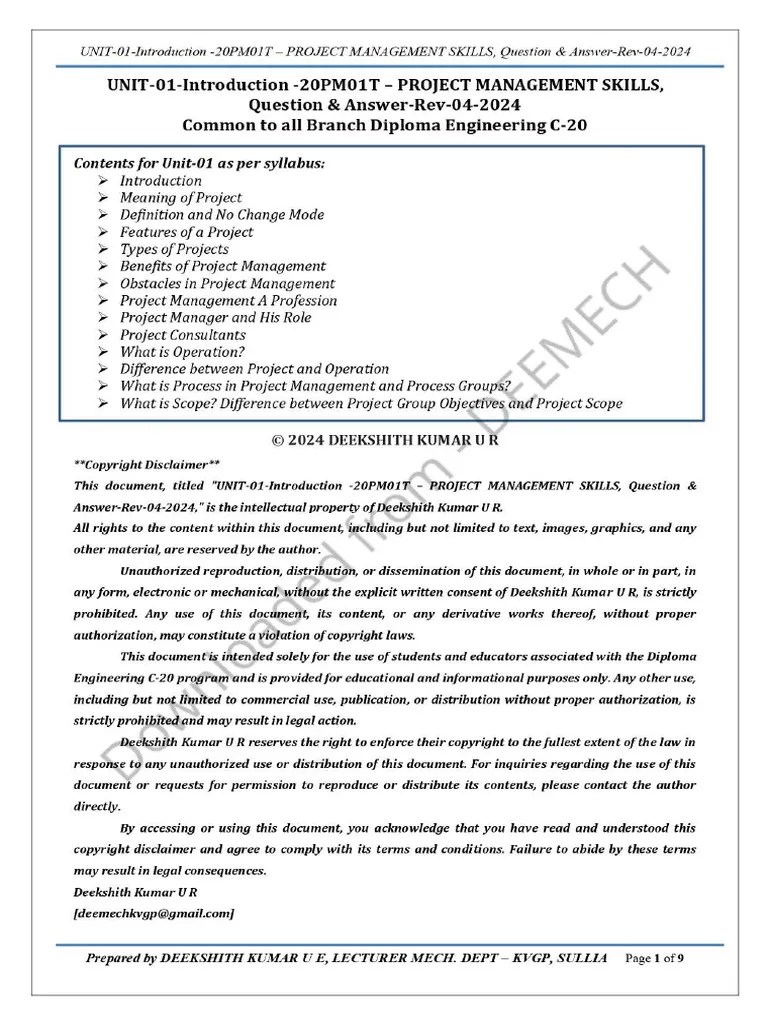 Pms Q A Unit 01 Rev 04 2024 Deemech Pdf