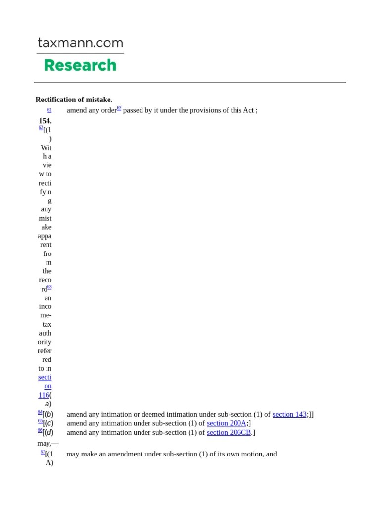 Section 154 Pdf Direct Tax Taxes
