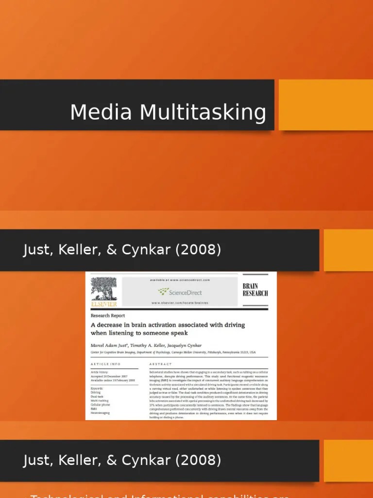 Media Multitasking D2l Pdf Attention Neuropsychology