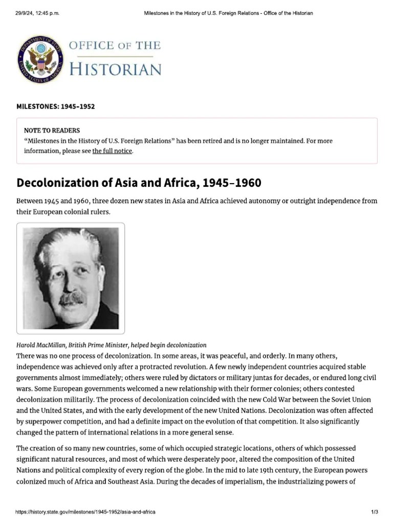 Decolonisation Lecture Pdf