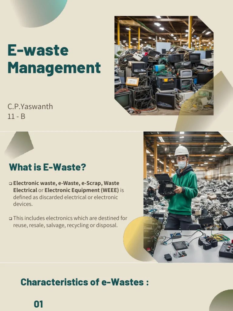 E Waste Management Ppt Pdf Electronic Waste Recycling