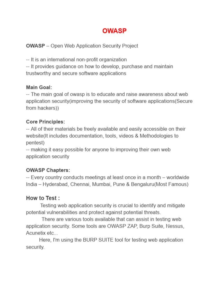 Owasp Google Docs Pdf Security Computer Security