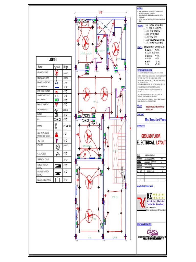 Electrical Layout Plan Pdf Civil Engineering Building Engineering