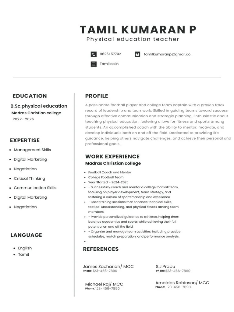 Professional Minimalist Cv Resume Pdf Mentorship Social Psychology