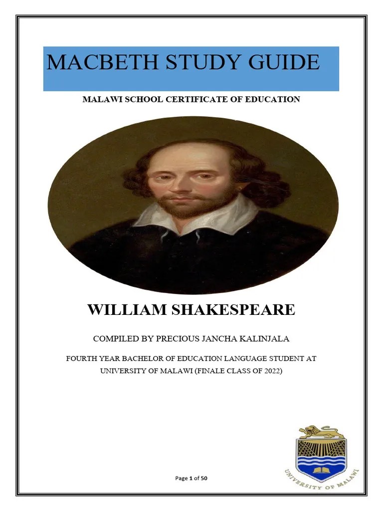 Macbeth Study Guide 1 Pdf Macbeth