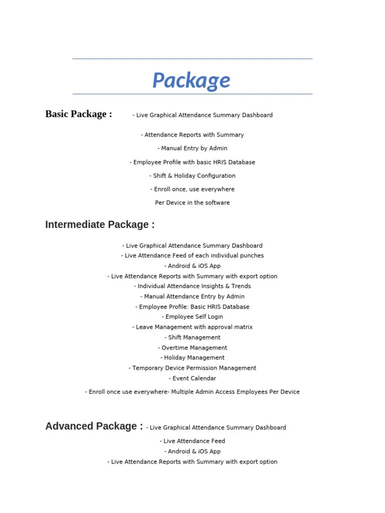 Software Package Pdf
