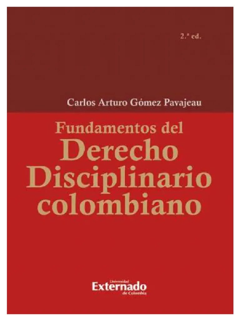 Fundamentos Del Derecho Disciplinario Colombiano 2a Edicion Compressed