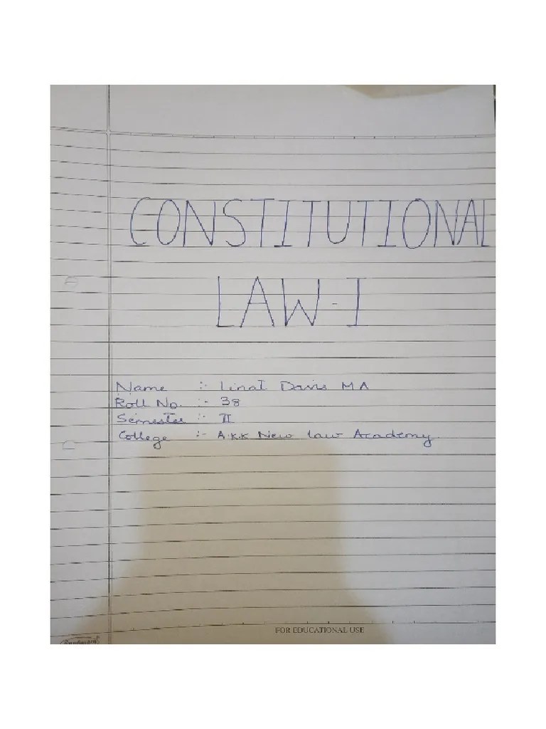 Constitutional Law 1 Pdf