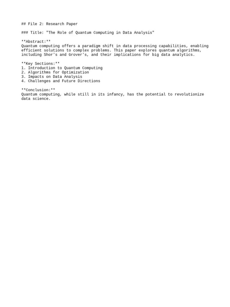 Research Paper Quantum Computing Pdf