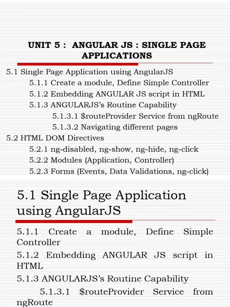 Awd Unit 5 Pdf Angular Js World Wide Web