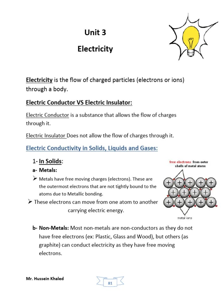 Combined Science Physics Notes Extended Pdf Ion Electric Current