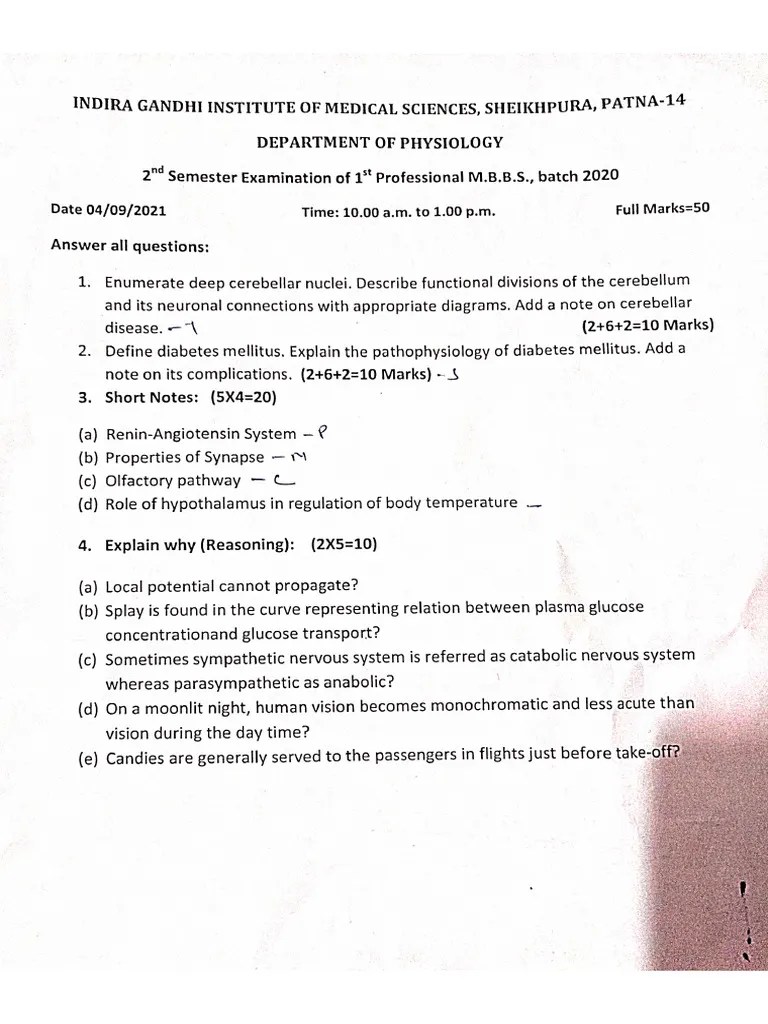 Physio 2nd Sem Pdf Hormone Blood Pressure