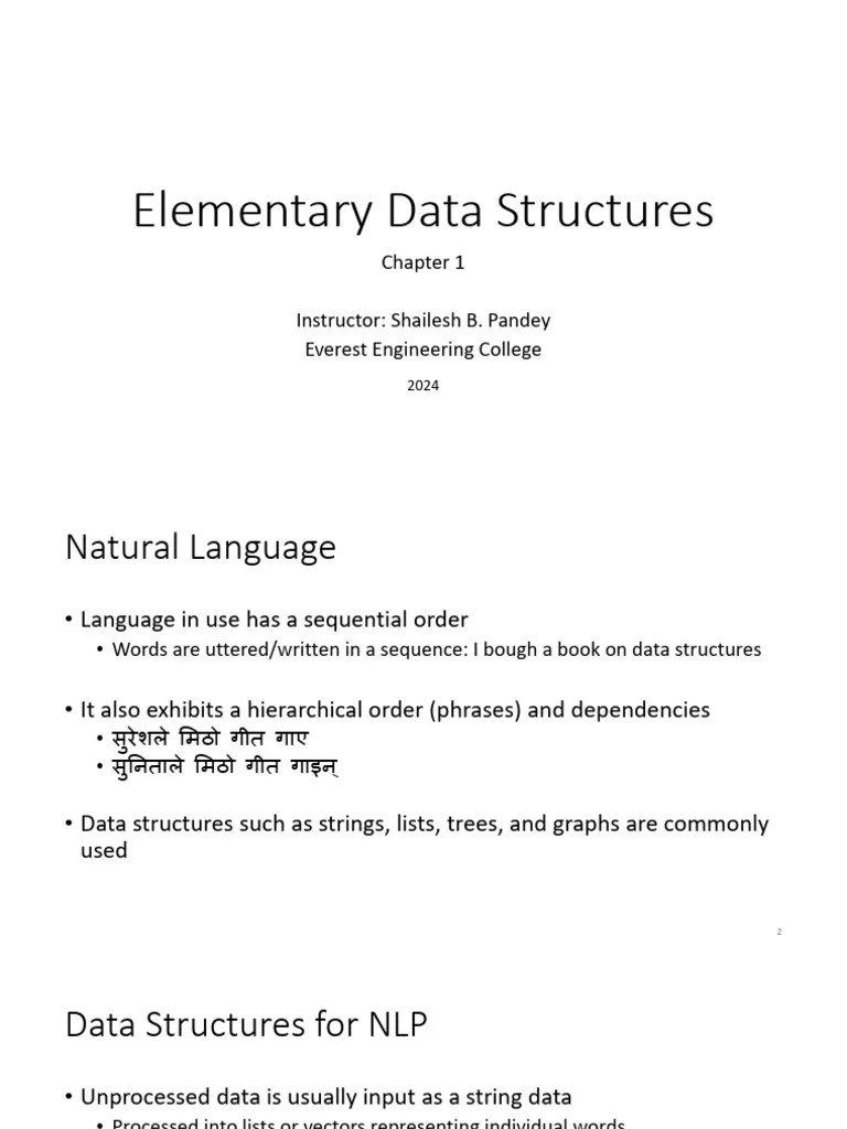 Nlp Data Structures Guide Pdf Recurrence Relation Vector Space