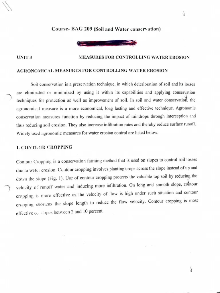 Control Of Soil Erosion Pdf Mulch Surface Runoff