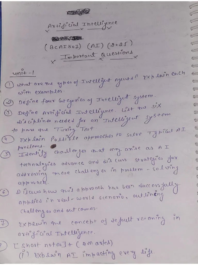 Artificial Intelligence Important Questions Aktu Pdf