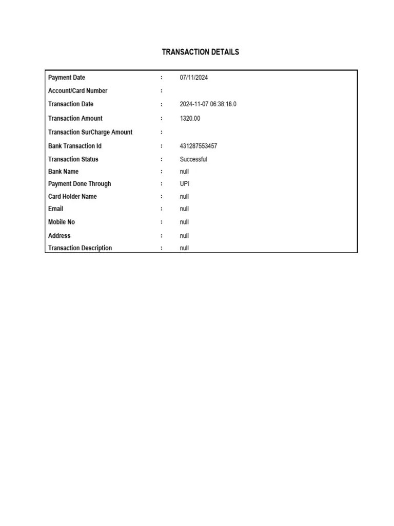 Transaction Details Pdf
