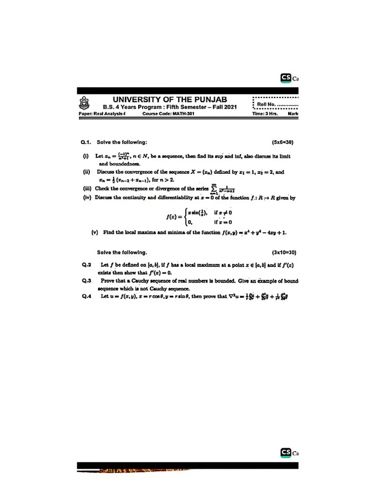 Math 301 Solved 2021 Pdf