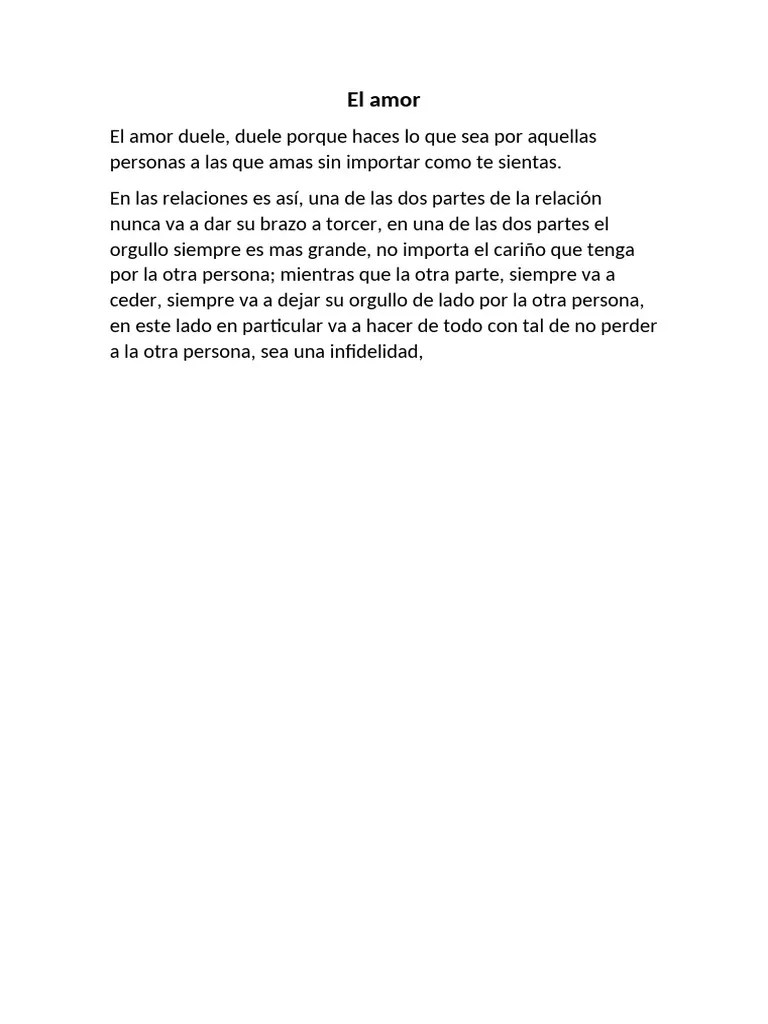 El Dolor Del Amor En Las Relaciones Pdf