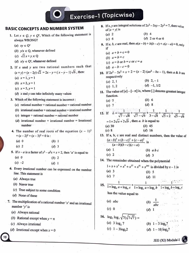 Exercise 1 Basic Maths Logarithm Pdf