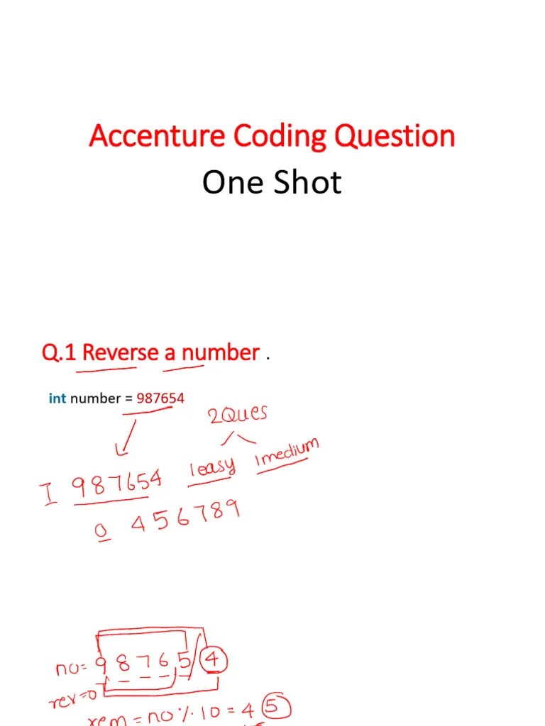 Accenture Coding Question | PDF | Integer (Computer Science) | Software ...