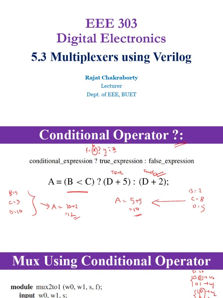 5 3 Multiplexers Using Verilog Pdf