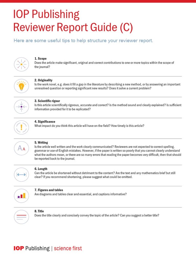 Reviewer Report Guide C Pdf Learning Cognition
