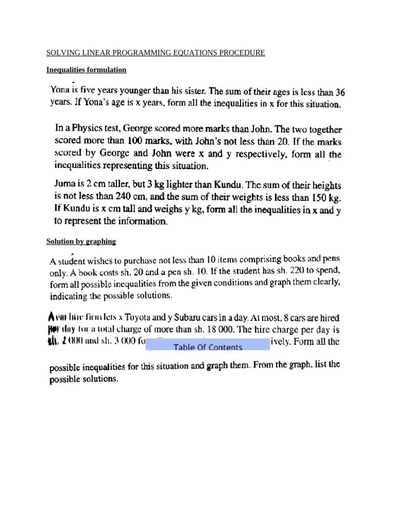 Linear Programming Examples Pdf