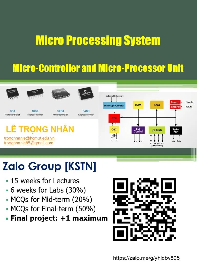 Mcu Lecture1 Introduction Pdf Microcontroller Central