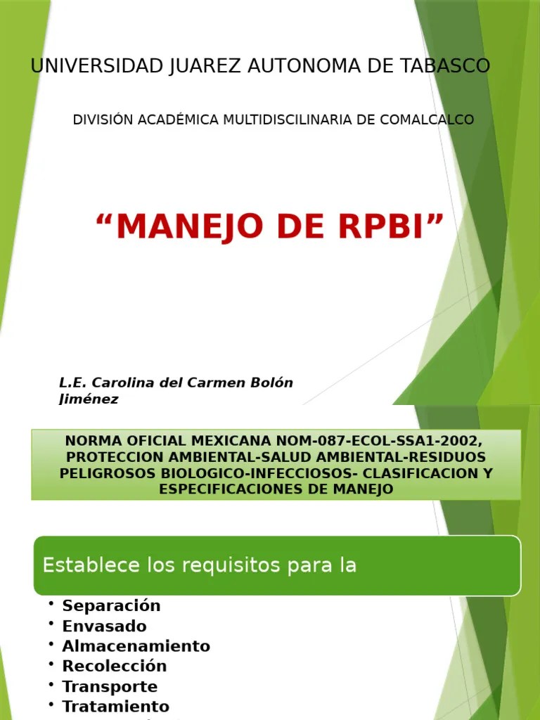 Manejo De Residuos Peligrosos Biológicos Pdf Laboratorios Residuos