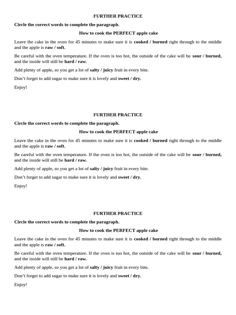 Further Practice Pdf