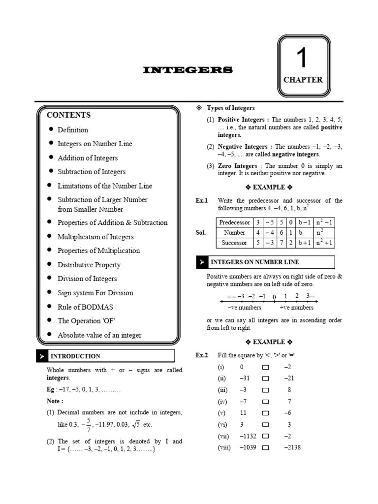 Class 7 Maths Pdf Subtraction Arithmetic