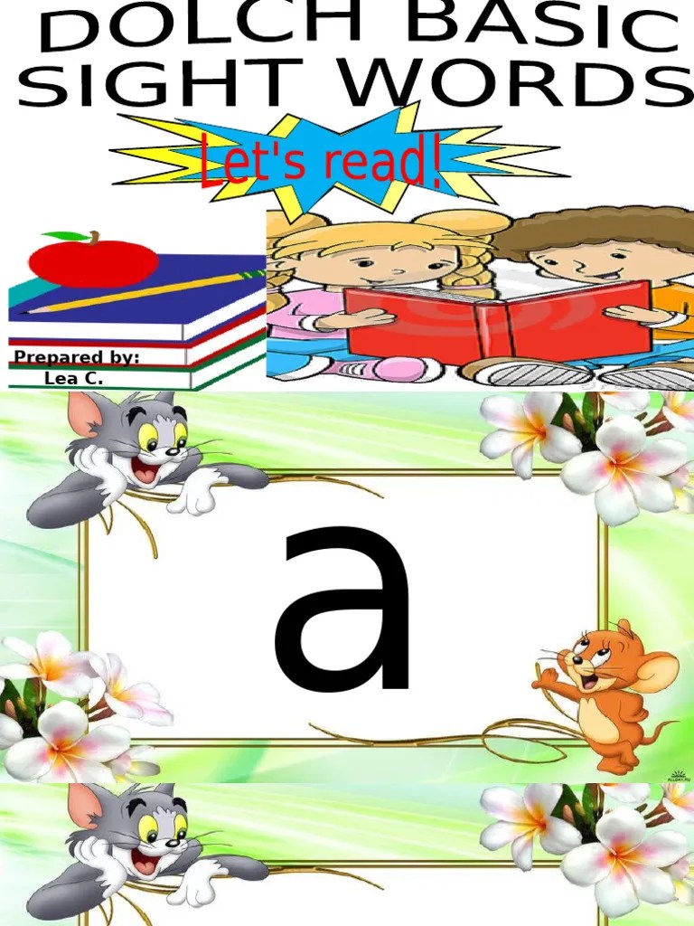 Dolch Basic Sight Words 2 1 Pdf