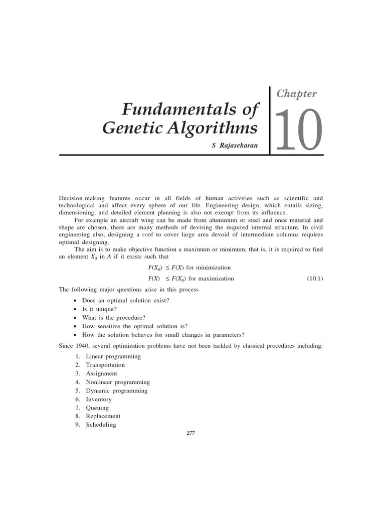 Genetic Algorithm Book Chapter Pdf Gene Mathematical Optimization