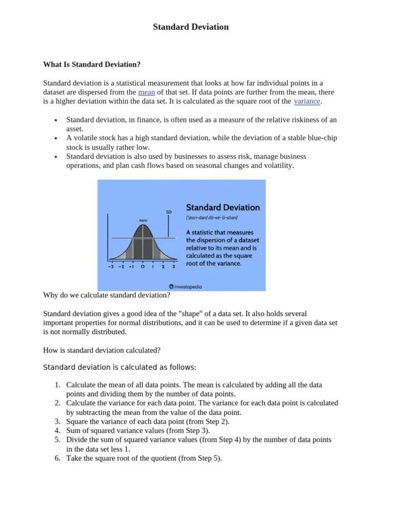 Standard Deviation Pdf